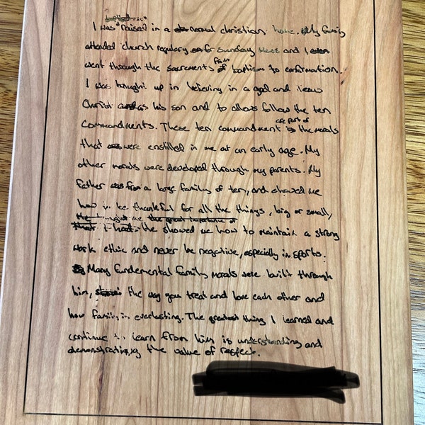 Engraved Poem, Personalized Poem in Wood, Handwritten Heirloom, Child's ...