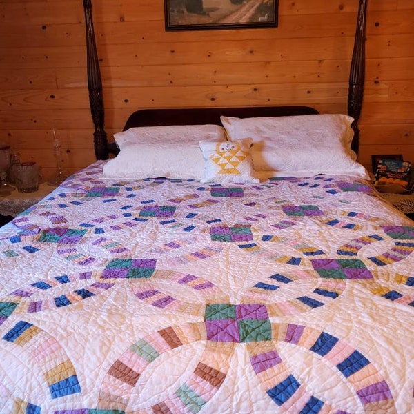 Vintage Nine Patch Quilted Pillow Covers - Etsy