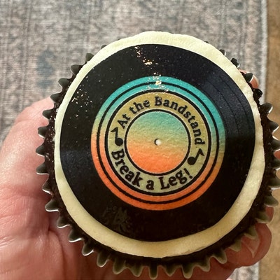 Custom Edible Vinyl Record Cake Topper. LP Edible Image for Round Cakes ...