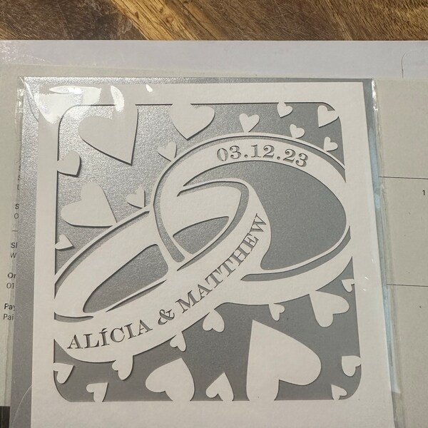 Personalised Entwined Wedding Rings Card - Etsy UK