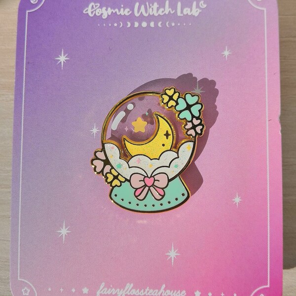 Crystal Ball Enamel Pin | Cosmic Witch Lab Crystal Moon Ball Hard ...