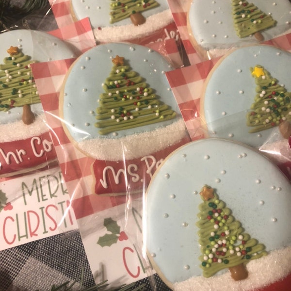 Farmhouse Christmas Cookie Cards, Mini Cookie Card Digital Download ...