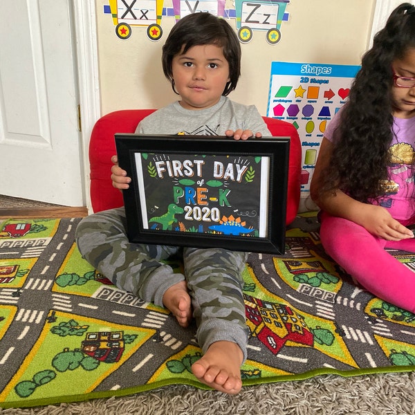 Dinosaur First Day of Prek Sign Instant Download Dinosaurs First Day of ...