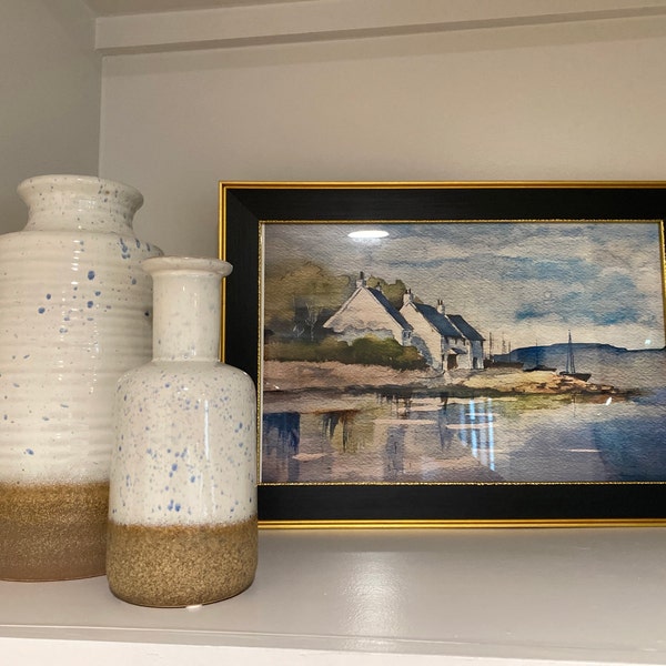 Watercolor Painting, Sea Homes, Beach Houses, Coastal Art, Seaside ...