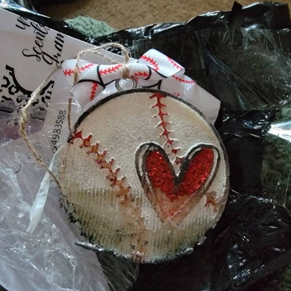 Baseball or Softball Car Freshie Large Air Freshener for Car Aroma Bead ...