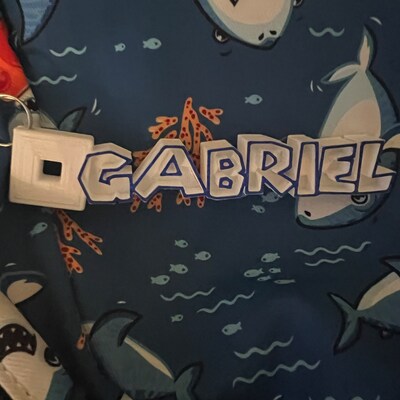 ROBLOX Personalized Custom Name Tag, Keychain, Keyring, Zipper Pull ...