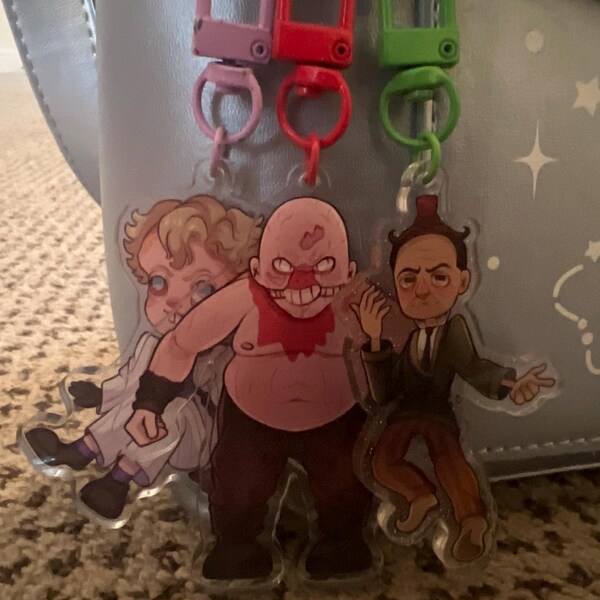 Stares at You Autistically One Sided Holographic Acrylic Keychain 6.5cm ...