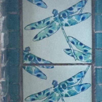 Navy Blue Fish Tile, Ocean Tile Feature Wall, Fish Decor, Pattern ...
