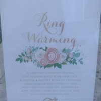 The JENNY . Ring Warming Ceremony Sign . Print or PDF . Gold Pink ...