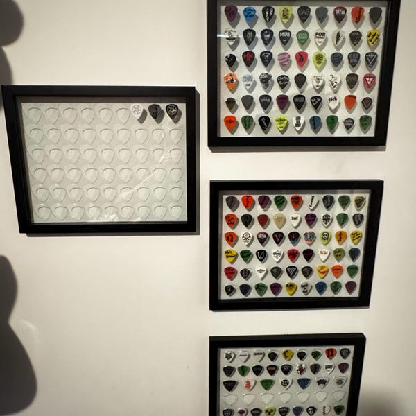 8" X 10" Guitar Pick Display - Vertical - Holds 30 Picks - FRAME NOT ...