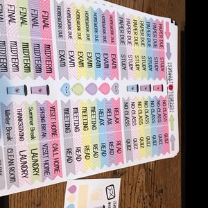 School College Organizing Stickers Headers Notebook - Etsy