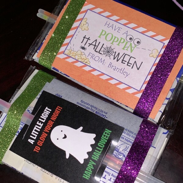 A Little Light to Glow Your Night, Ghost Boo Glow Stick Cards for ...