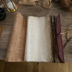 Vintage Handmade Scroll Leather Journal 9x6 Travel Diary Notebook ...