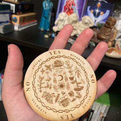 Pendulum Board Kit Herbal Wooden Scrying Board Plants Medicine ...