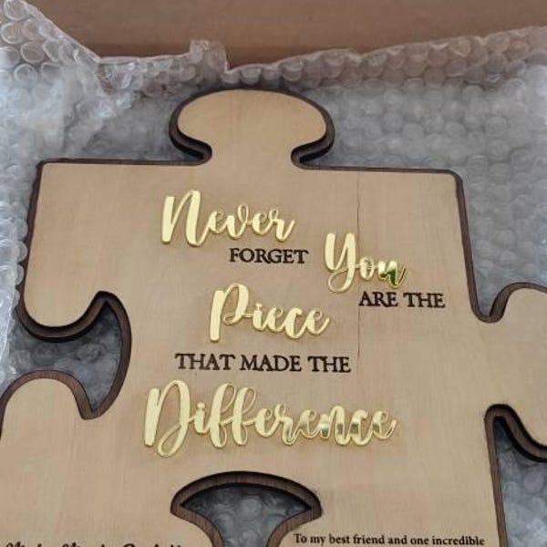 Personalized Retirement Puzzle Piece Gift: Farewell Keepsake - Etsy