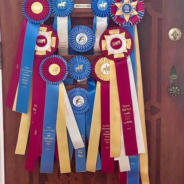 Wood Award Ribbon Rack With Custom Nameplate - Etsy