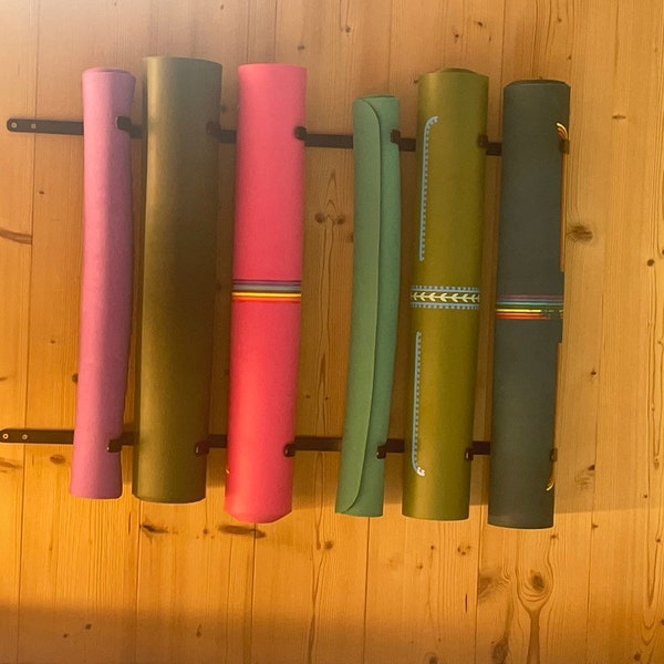 Minimalist Yoga Mat Wall Hooks, Gym Wall Storage Rack, Wall Mounted ...