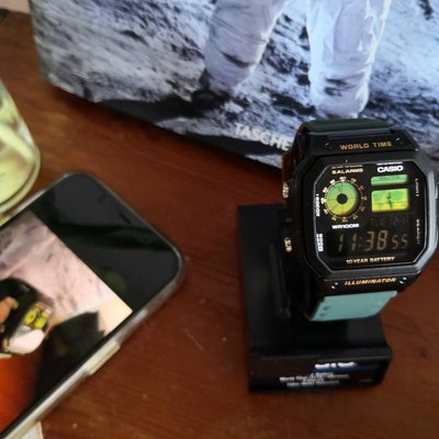 Casio Watch Modified Custom Casio Mod Vintage Casio liquid Purple ...