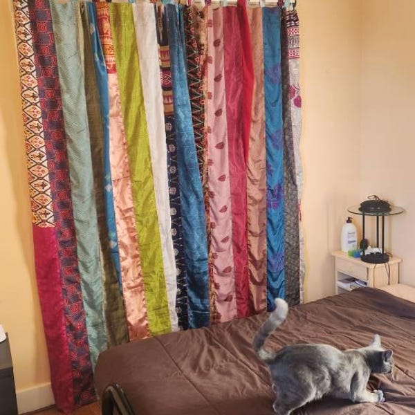 Recycled Sari Curtain Drape - Etsy