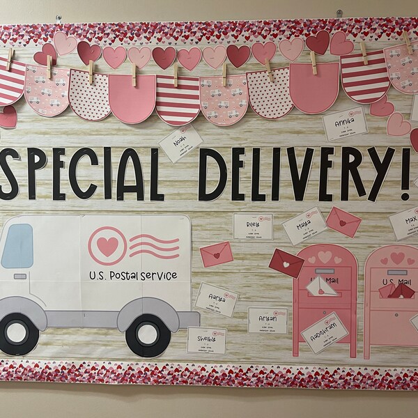 Postal Truck - Special Delivery - Valentines - February Bulletin Board ...