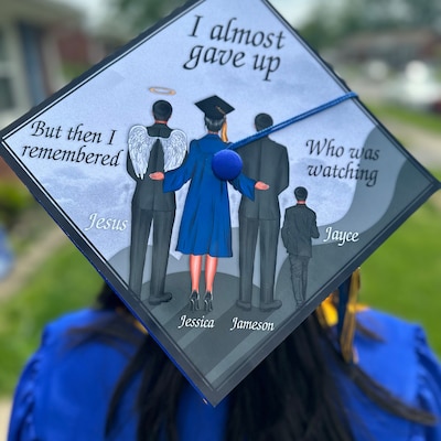 Custom Memorial Cap Decoration, Personalized Memories Graduation Cap ...