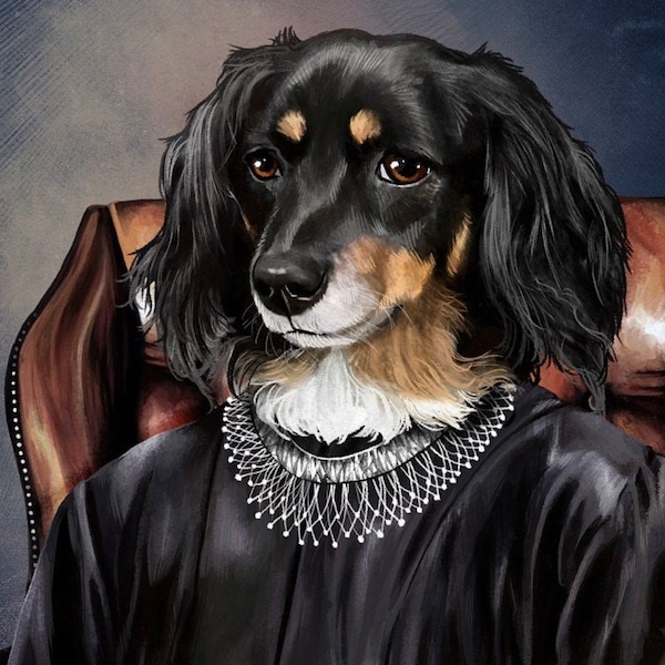 Custom Justice Pet Portrait, Pet Portraits, Custom Pet Portrait, Judge ...