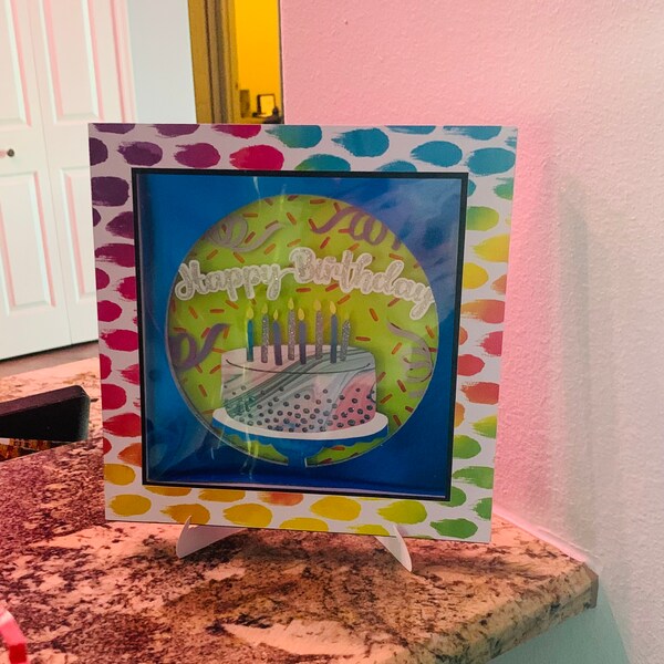 3D Layered Happy Birthday Shadow Box Paper Craft – Digital Cutting File ...