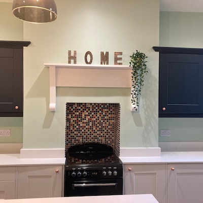 Wooden Kitchen Mantel Shelf Over Oven Shelf Fireplace Mantel - Etsy