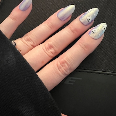 Pink Skeleton Bone Press on Nails Skeleton Bone Nails - Etsy