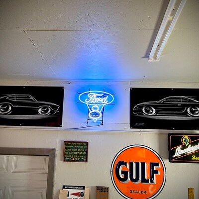 Ford Maverick Design BIG BANNER 1970 1971 1972 70 71 72 Silhouette Art ...