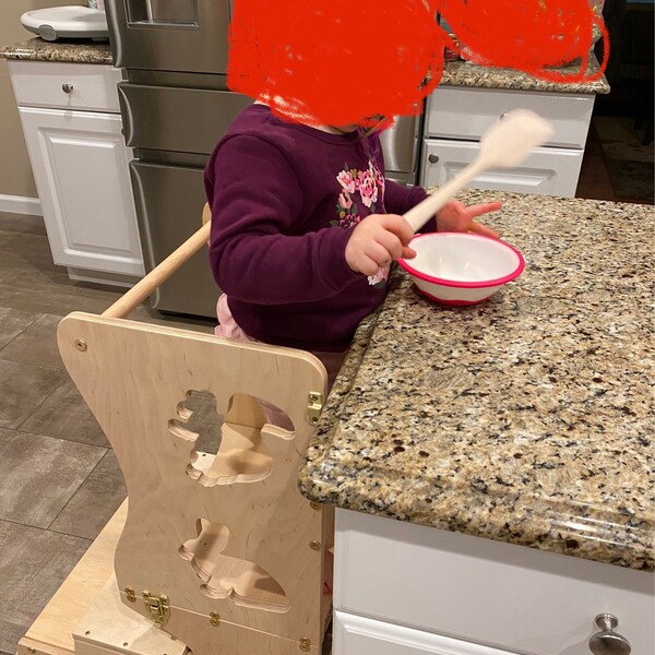 Kids Learning Chair Kitchen Step Stool Children Table Learning Chair ...