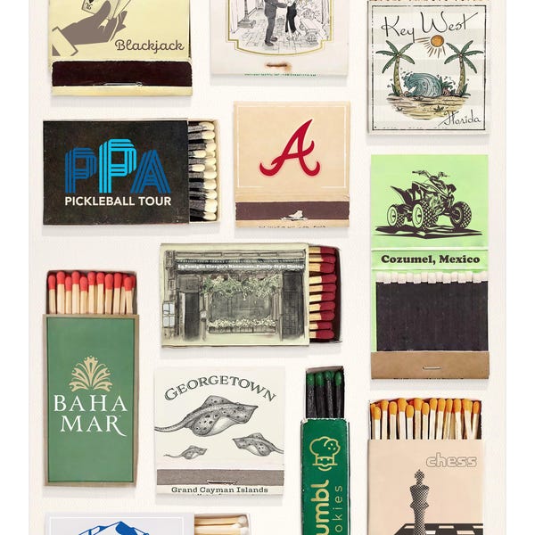CUSTOM Matchbook Art | Personalized Digital Matchbox Wall Art Gift ...
