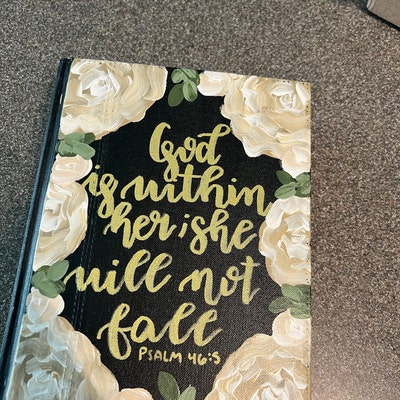 Painted Bible, Hand Painted Bible, Hand Painted Jouranling Bible NIV ...