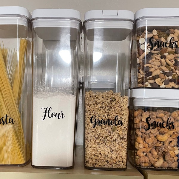 SET OF 5 | Kitchen Food Labels | Flour, Sugar, Powdered Sugar, Brown ...