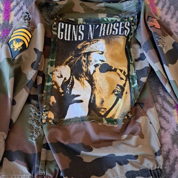 Upcycled Denim Jacket Embellished Jean Jacket Longhorn and Feather ...