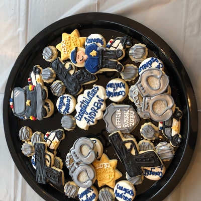 Police Themed Birthday Cookies for a Tray 53 Cookies Total - Etsy