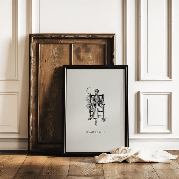 Leaning Frame Poster Mockup | Minimal Wood Frame Template for Prints ...