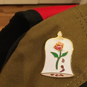 Beauty & the Beast Enchanted Rose Enamel Pin - Etsy