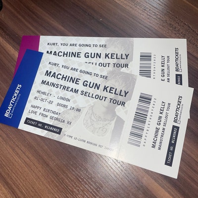 Personalised Mock Gig/concert Ticket Birthday / Christmas Gift Any ...