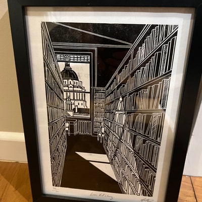 Linen Hall Library Belfast Linocut Print Irish Lino Relief Print ...