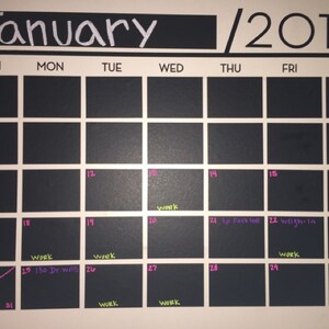 Daily Dot Calendar Decal, Chalkboard Wall Decals, Monthly Planner ...