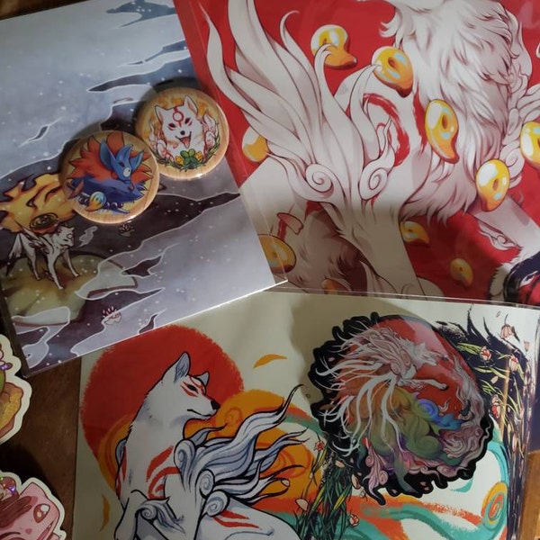 Okami Amaterasu Flower Trail Solar Flare Matte Art Print - Etsy