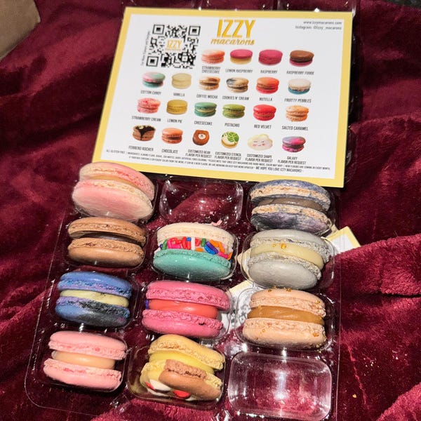 Izzy French Macarons - Surprise Me Flavors- Assorted Standard Packaging ...