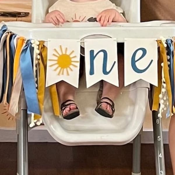 Boy Sunshine Banner, First Trip Around the Sun Theme, Sun High Chair ...