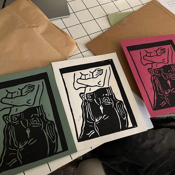 RING OF KEYS Linocut Print - Etsy