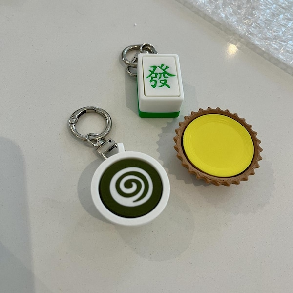Mahjong Keychain Fidget Clicker (fat Choi) | Fun Bag Charm - Etsy