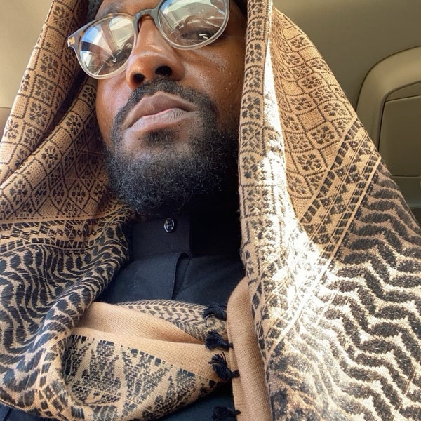 Authentic Palestinian Keffiyeh Shemagh, High Quality Hadab Hand-tied by ...