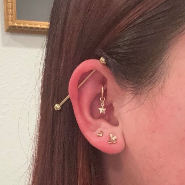 20g 18g 16g Clicker - TINY Charm- Gold Plated Over Stainless Steel ...