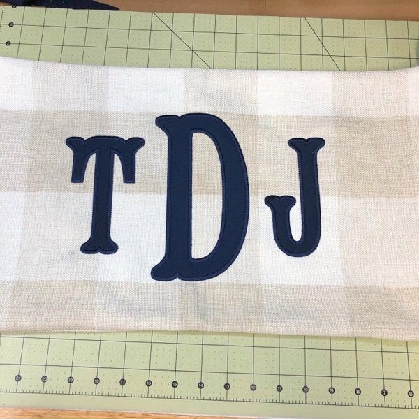 Fishtail Monogram Applique Machine Embroidery Design Font (instant ...