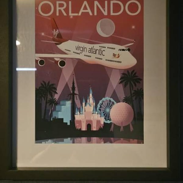 Virgin Atlantic Orlando Print | Virgin Atlantic Orlando Poster | Virgin ...